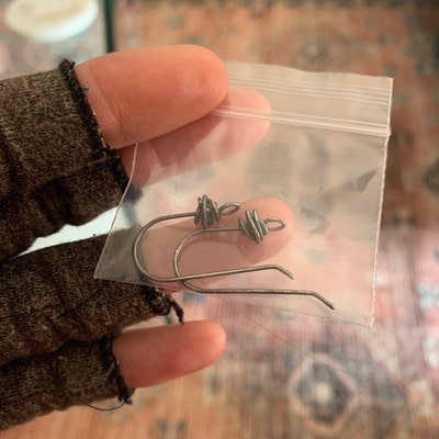 Oxidized Tumbleweed French Ear Wires, Knotted Ear Wires, Fancy Ear ...