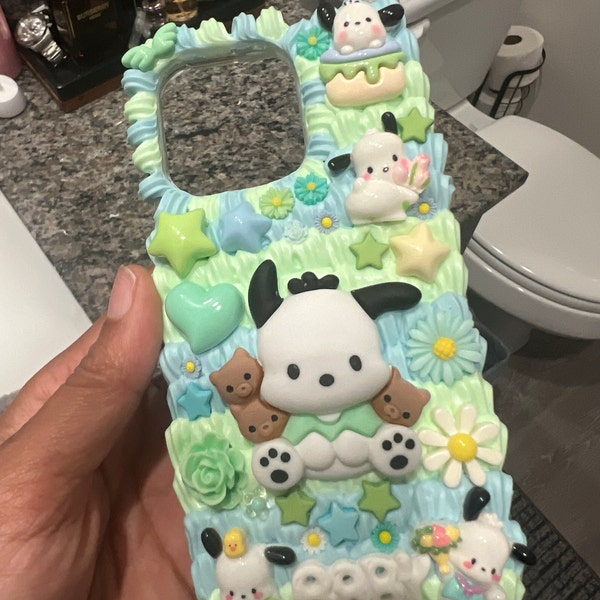 Kawaii Dog Decoden Phone Cases for All Models, Cute Kawaii Handmade ...