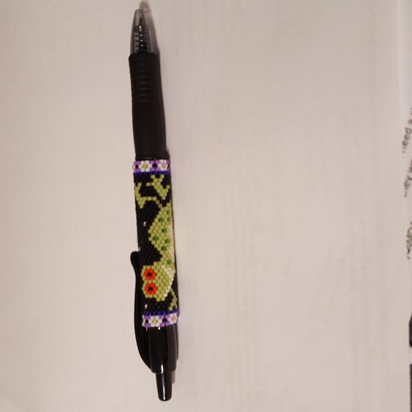 Turquoise Dragonfly Pilot G2 Pen Cover Peyote Pattern by Kristy Zgoda ...