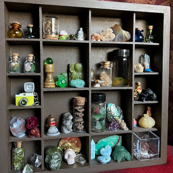 Wooden Curiosity Cabinet Printer Tray Letterbox Display, Rock Display ...