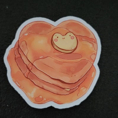 Pancake Frog Sticker Cute Kawaii Sweets Frog Sticker Froggy Sticker ...