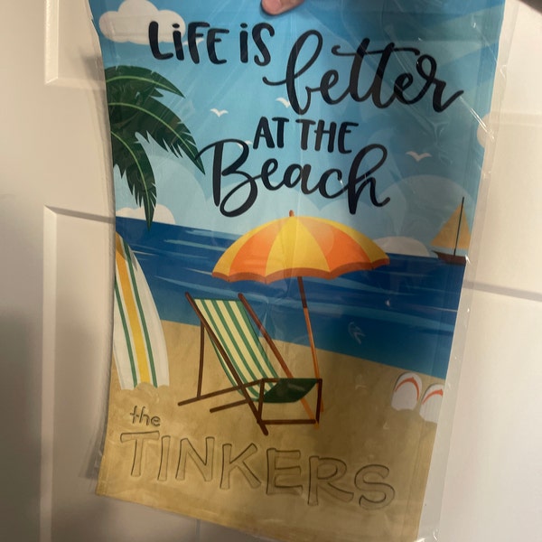 Life is Better at the Beach Personalized Garden Banner 12"x18" - Etsy