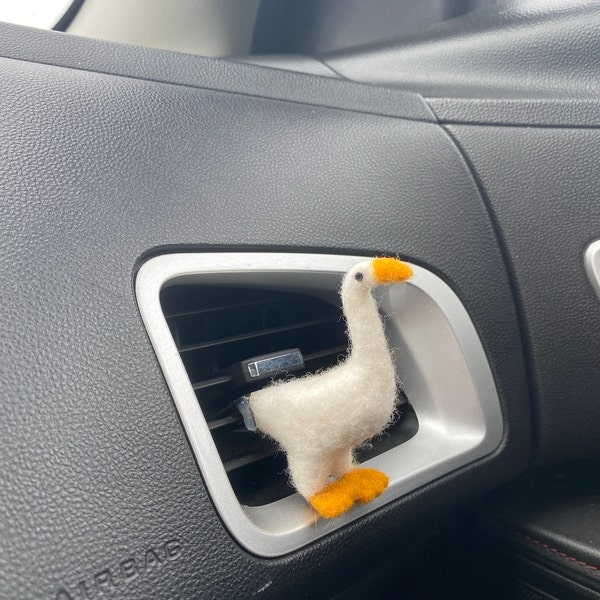 Goose Air Vent Clip Needle Felted Farm Animals Car Freshies Farmcore ...