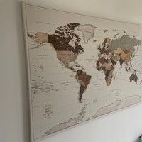 Push Pin World Map Detailed Personalized Travel Map Pin - Etsy Canada