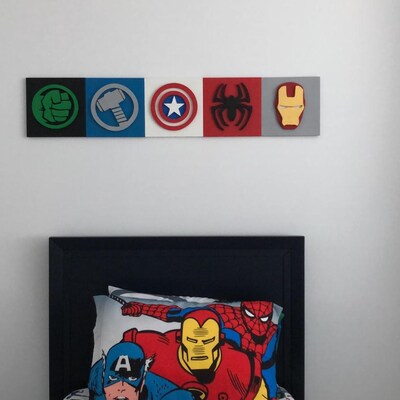 Wooden Handmade Superhero Wall Signs / Plaque. Avengers . Marvel. - Etsy