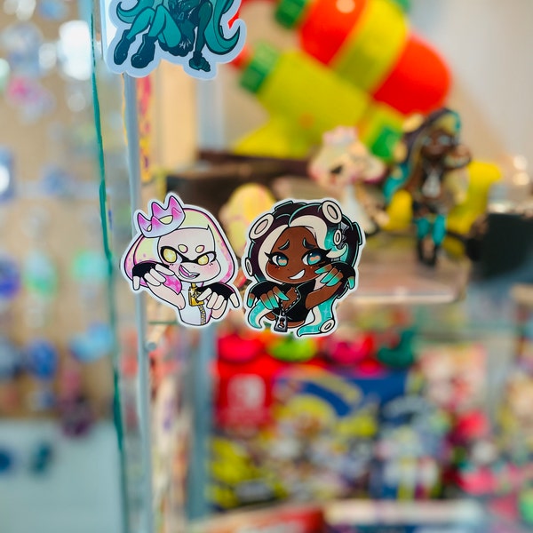 SPLATOON Squid Sisters off the Hook Callie Marie Pearl Marina Vinyl Stickers | Waterproof ...