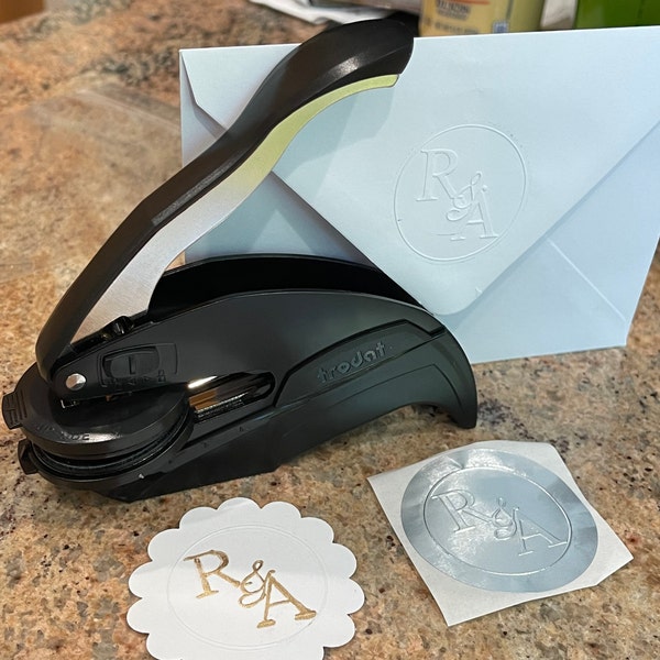 Custom Logo Desk Embosser, Silver or Gold Seals, Use Your Custom Logo ...