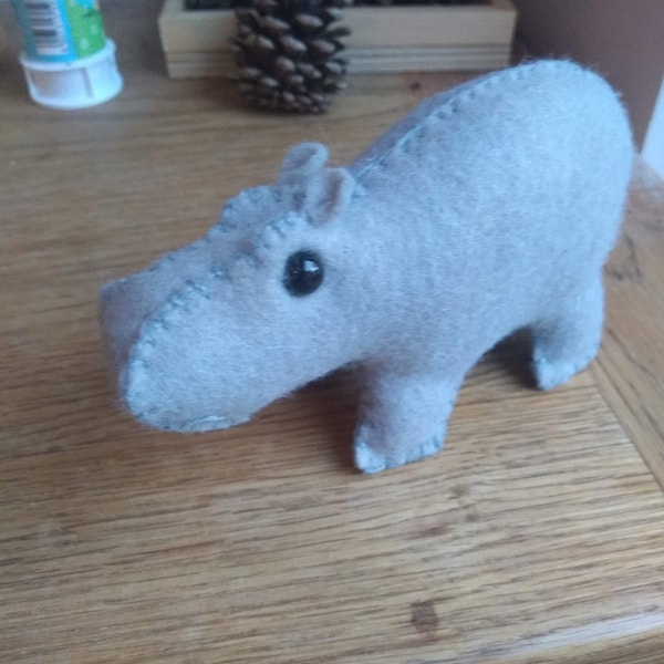 House Hippo DIY Felt Hand Sewing Pattern - PDF Download - Etsy