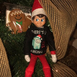 Suspicious Crewmate Astronaut Embroidered Elf Sweaters, Clothes - Etsy