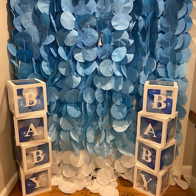 Blue Fringe Backdrop Fringe Party Decor Boy Birthday Party - Etsy
