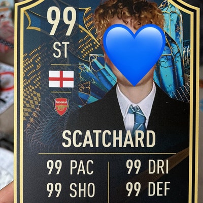 Personalised FIFA 24 Card Football Gift GOLD Ultimate Team EAFC 24 ...