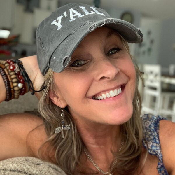 Y'all Hat | Distressed Baseball Cap OR Ponytail Hat | Y'ALL Custom ...