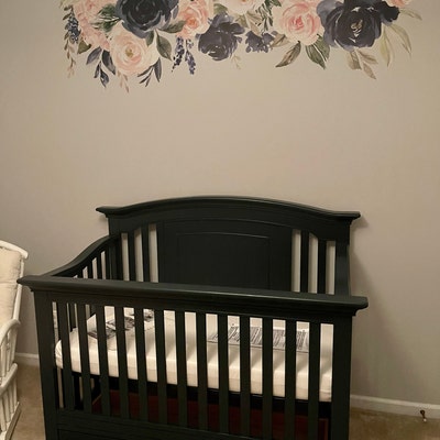 AILEEN Border Frame Nursery Decor Watercolor Flowers Pink Blue Pastel ...