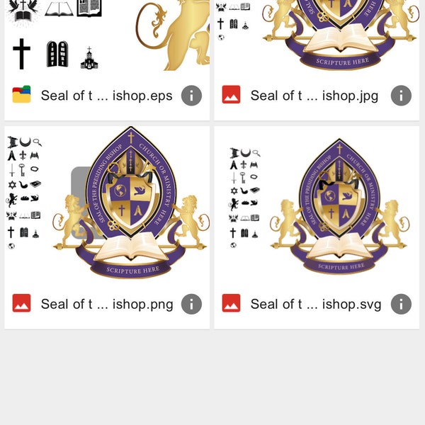 Editable Seal of the Bishop, Apostle, or Church Logo Template – Customizable in Canva - Etsy