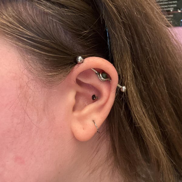 FAKE Tragus Piercing Fake Nose Ring Fake Piercing Fake Nose Piercing ...