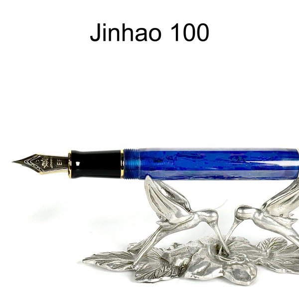 Jinhao 100 Centennial Star Blue Resin Fountain Pen, EF/ F/ M/ Bent Writing Gift Pen - Etsy