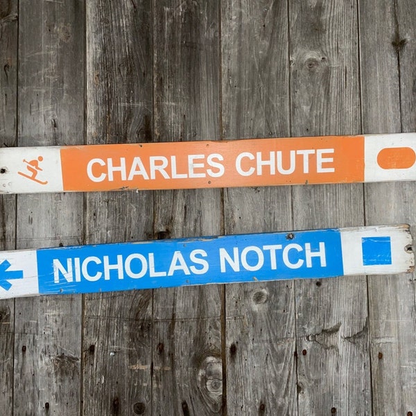 Custom Ski Trail Signs, Skiing Distressed Wood Sign. Personalized ...