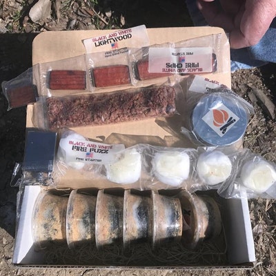 Survival Fire Starter Wood Tinder Blend has Chunks and Light Wood Blend ...