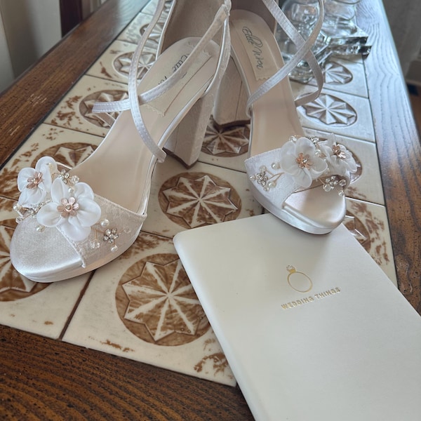 Custom Bridal Heels, Blush Wedding Shoes, Rose Gold Crystal Heels, Rose ...