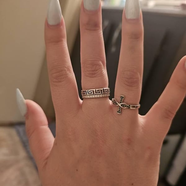 Thin Minimalist High Polished Simple Plain Silver Ring Band / Stackable ...