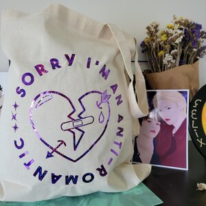 TXT Tote Bag Anti-romantic 100% Cotton Heat Transfer Vinyl - Etsy