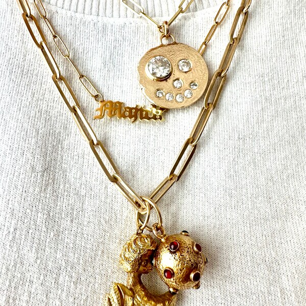 18K Gold Chain Necklace, Vine Chain, Twist Chain, Gift for Her, Figaro ...