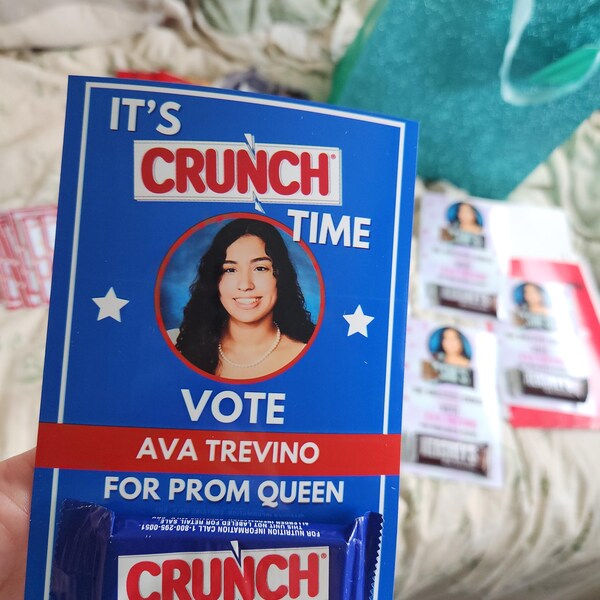 10 Candy Card Campaign Bundle Templates, Editable Homecoming Election ...