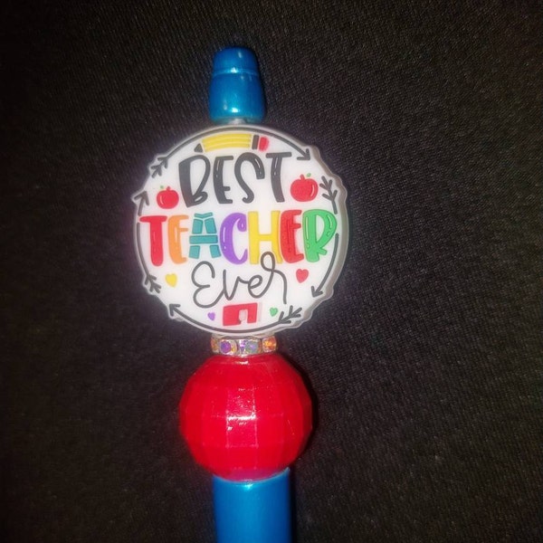 30mm*30mm, Best Teacher Ever, Teacher Beads, Focal Beads, Focal ...