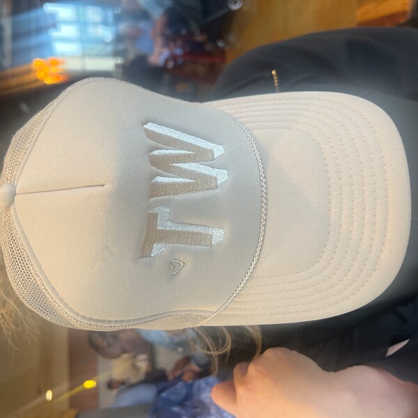 Personalized Embroidered Trucker Hat! Upside Down Letters. Adult ...