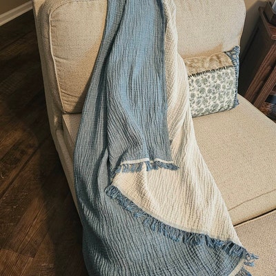 Dual Color Morrocan Tan Adult Gauze Blanket, Cotton Muslin Bed Cover ...