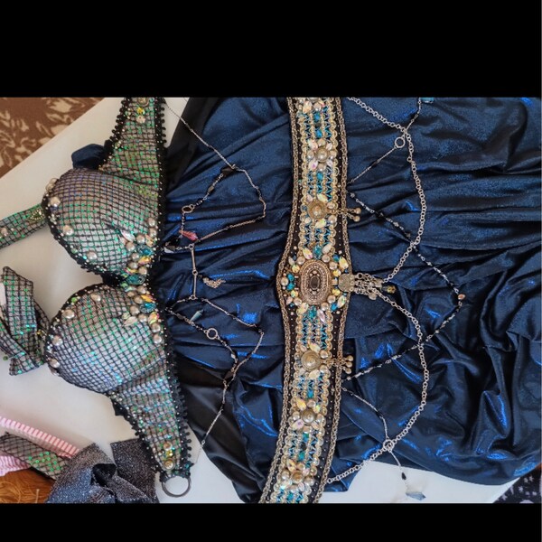 CUSTOM Bra and Belt Set - Fusion Bellydance Costume - Bespoke Dance ...