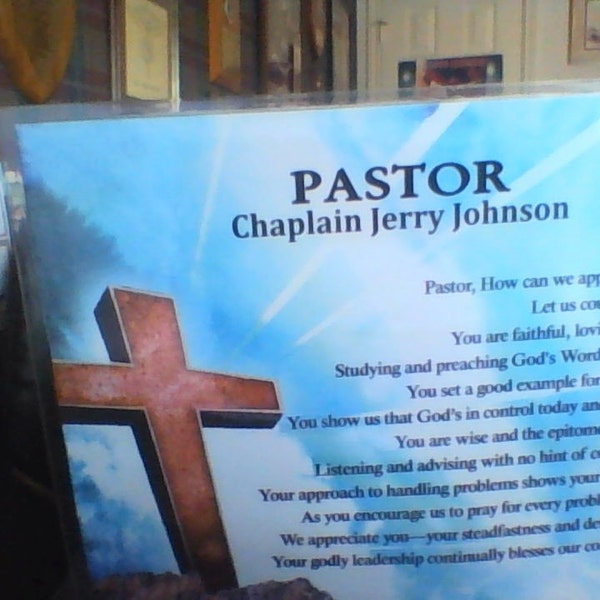 Pastor Prayer Appreciation Anniversary Thank You Personalized Name Poem