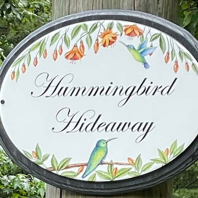 Hummingbird House Sign Bird House Sign Hummingbird Decor - Etsy