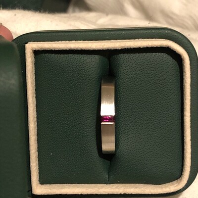 4 Carat Ruby Ring / Yellow Gold Ruby Engagement Ring / Anniversary Ring ...