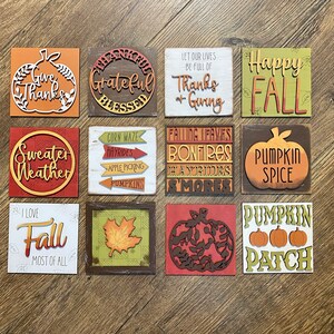 Fall Leaning Sign File SVG, Tiered Tray Glowforge, Luckyheartdesignsco ...