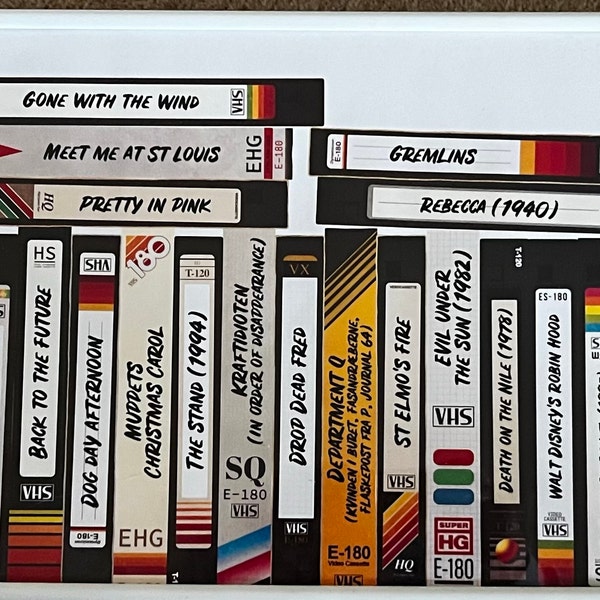 Personalised Retro Video Tape Print / Poster - Add Your Favourite X20 ...