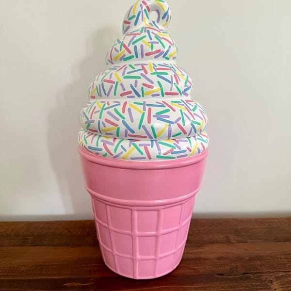 Swirled Marshmallow Cloud Cream Ice Cream Bank - Etsy