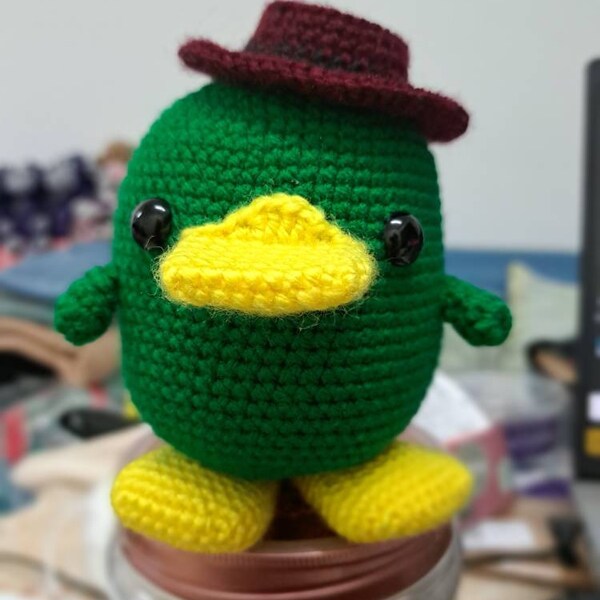 Perry the Platypus Crochet Pattern, Phineas and Ferb Pattern, Ducky ...