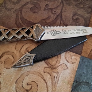 Engraved Scottish Dagger Sgian Dubh Celtic Style With Free Custom Text ...