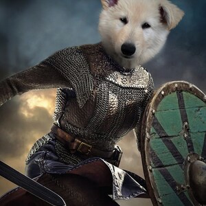 Custom Viking Pet Portrait . Viking Portrait . Viking Pet Portrait ...