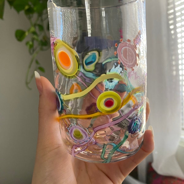 1,single Party Glass. Hand Blown Fun Glassware. Happy Glass,great for ...