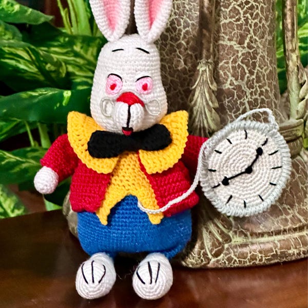 Alice and White Rabbit English Pattern , Crochet Alice Pattern ...