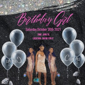 2 Hair Ballin Beauty Hair Flyer Template Easy Edit in Canva, Print or ...