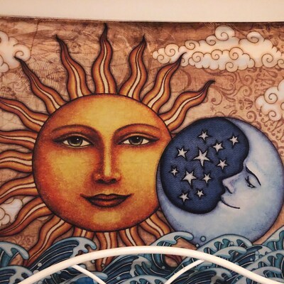 Ocean Sunrise Tapestry Wall Hanging by Artist Dan Morris, Sun Moon ...