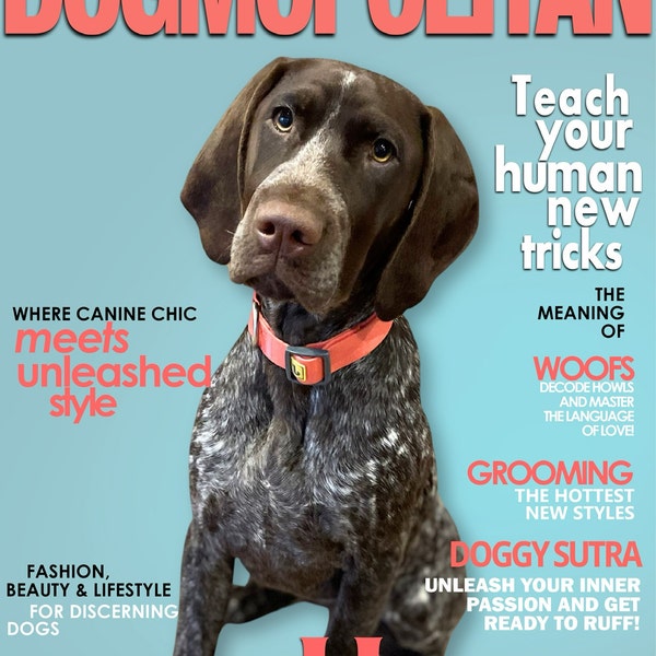 Custom Dog Portrait, Custom Dog Magazine Cover, Custom Pet Art, Custom ...