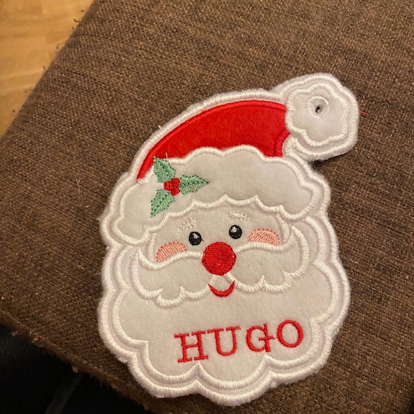 Santa Ornament in the Hoop Embroidery Design Christmas Ornament in the ...