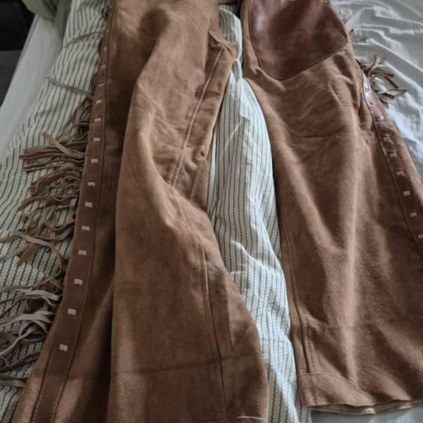 Native Indian American Western Cowboy Buckskin Leather Pant, Beaded ...