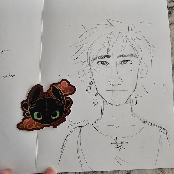 Toothless the Dragon How to Train Your Dragon Vinyl Sticker; the Hidden ...