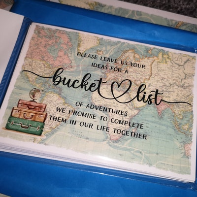 32 Travel Themed Wanderlust Bucket List Suggestion Postcards Guest Book ...