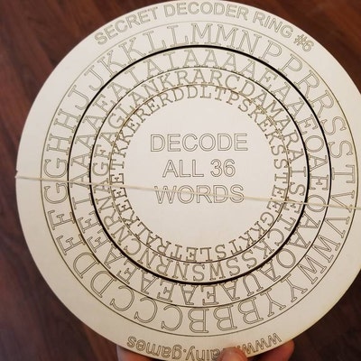 Secret Decoder Rings Tactile, Laser-cut Literacy Games Brainteaser - Etsy